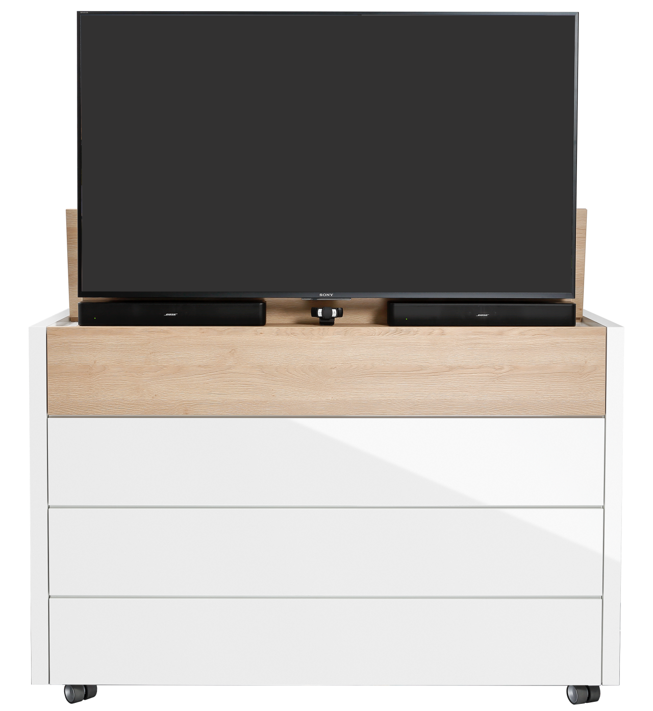 Media Side No 1: Sideboard für versenkbare Displays